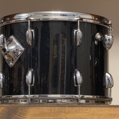 1970's Slingerland 14" Black 3-Ply Maple 10x14 Rack Tom | Reverb