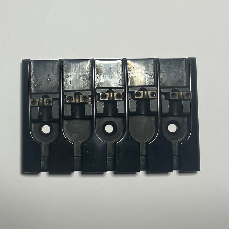 ABM Bass 5 String Bridge Black 17mm-18mm Spacing | Reverb