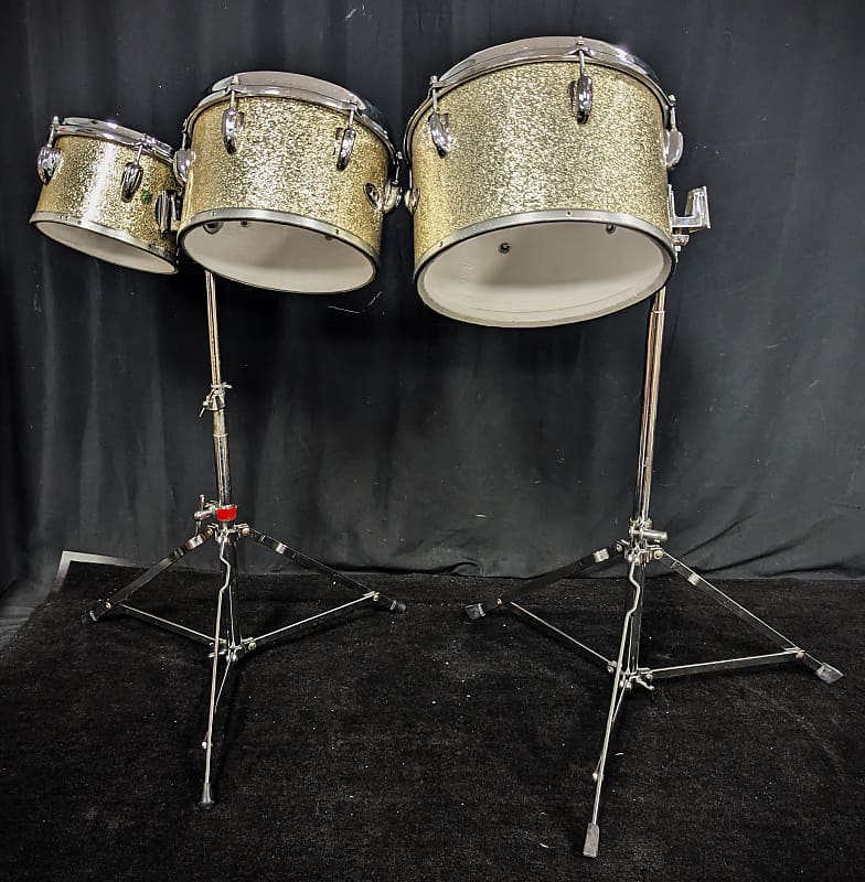 Slingerland 8, 10, 12 Inch Concert Toms with Stands Vintage | Reverb