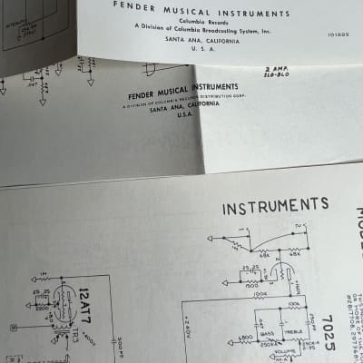Fender Princeton bronco bassman vibrolux schematics 60s | Reverb