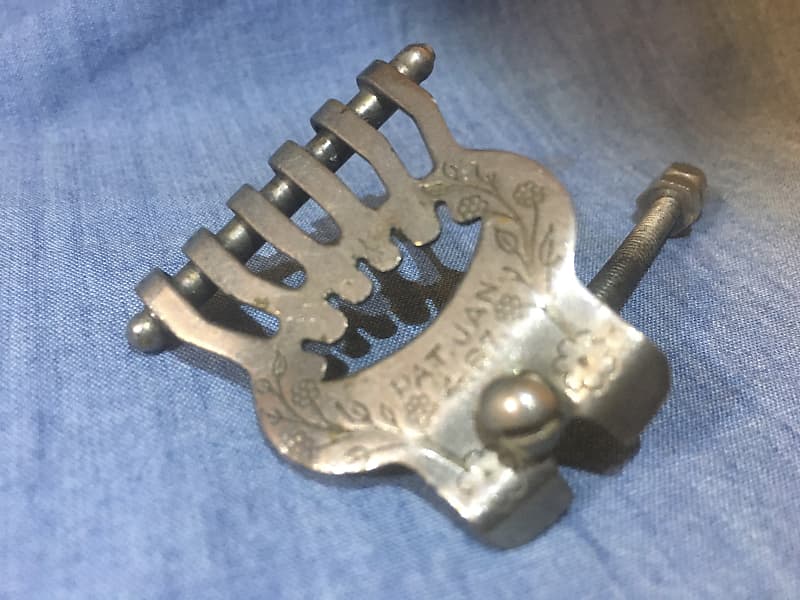 Durkee 5-String Banjo Tailpiece Late 1800’s Nickel | Reverb