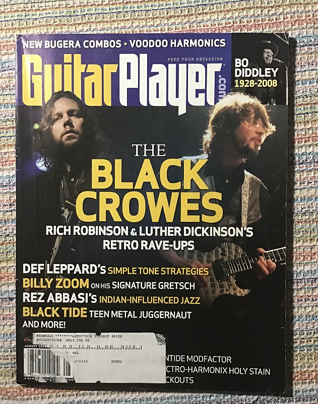 Guitar Player Magazine Back Issue August 2008 - The Black | Reverb