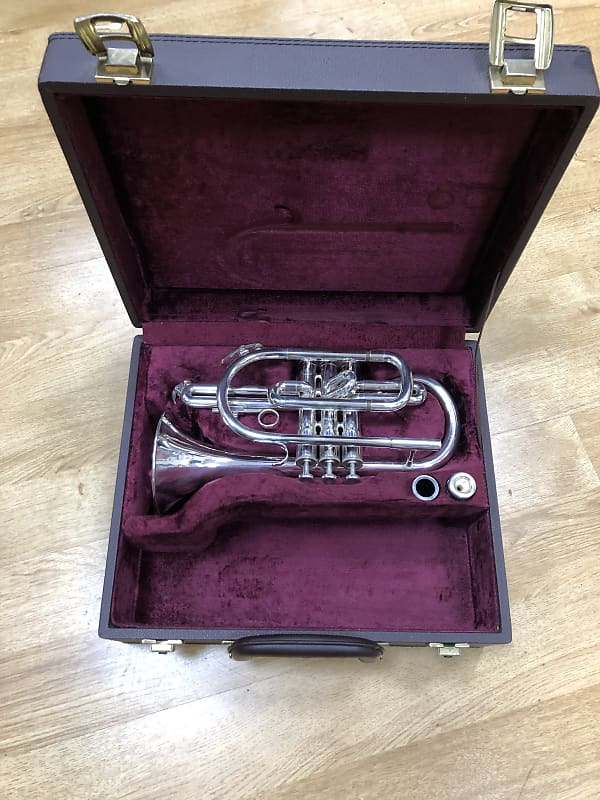 USED Besson 600 series silver plated Bb cornet #AV | Reverb UK