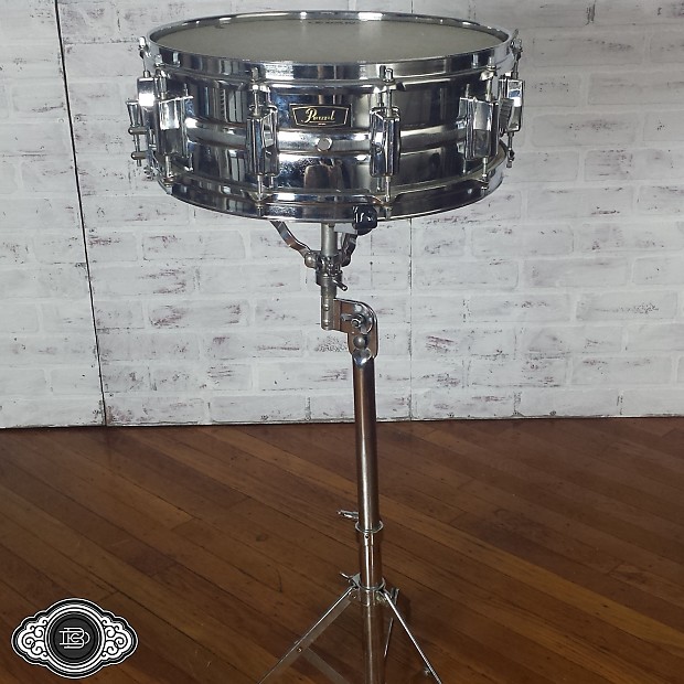 Pearl Chrome over Steel 1970s vintage snare drum firecracker | Reverb