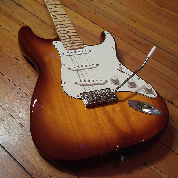 Custom Strat-Style Electric Guitar Sunburst w/Mighty Mite | Reverb