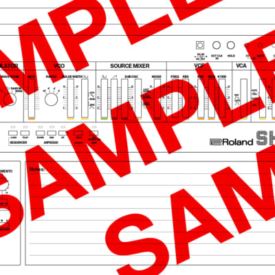 Roland SH-101 - Beautifully Illustrated Blank Patch Sheet | Reverb UK