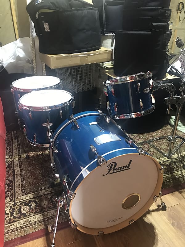 Pearl Export ECX all Maple Late 2000’s - Transparent Blue | Reverb