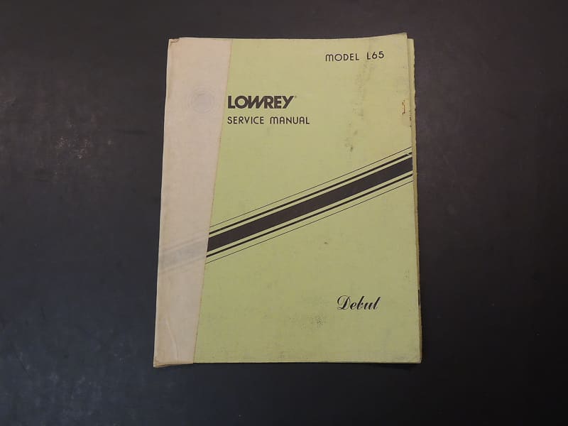 Lowrey Model L65 Service Manual [Three Wave Music] | Reverb