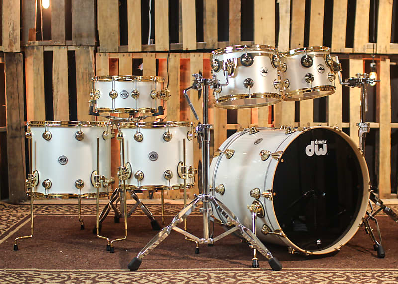 DW Collector's Maple SSC Arctic White Drum Set - | Reverb