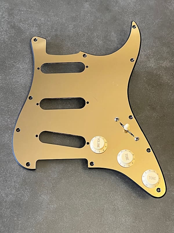 WD Gold Copper Shielded Strat Pickguard with Mojotone | Reverb