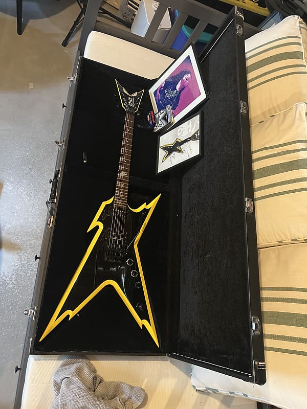 Dean Razorback 2006 Limited Black with Yellow Bevel 1 of 100 | Reverb