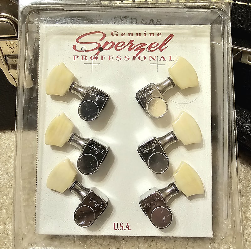 Sperzel Solid Pro Custom Chrome Tuner Set with Ivoroid | Reverb