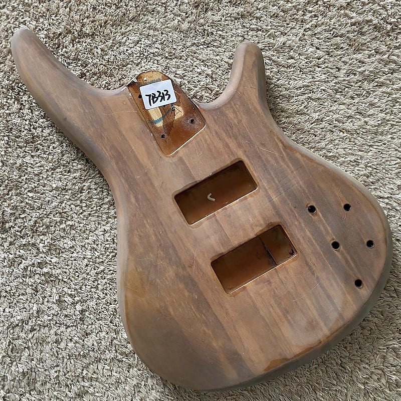 Mahogany Wood 4 String Bass Guitar Solid Body | Reverb
