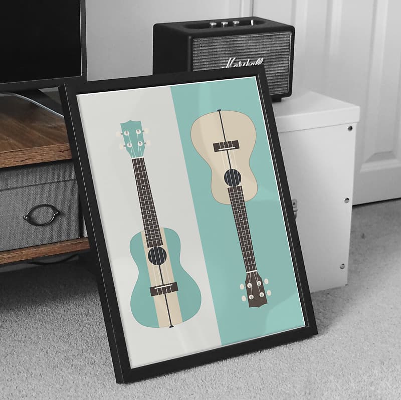 Ukulele Print - Uke Player, Instrument Music Poster, Ukulele | Reverb