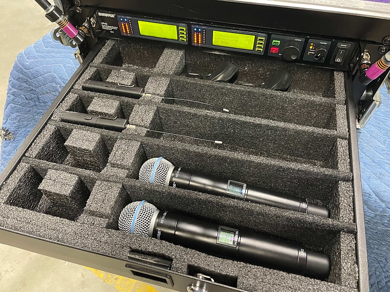 Shure UHFR Dual with rack and custom drawer H4 518-578MHz | Reverb