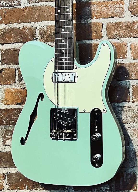 "NEW" 2023 Vintage V72 Ventura Green Semi Hollow, Telecaster, | Reverb