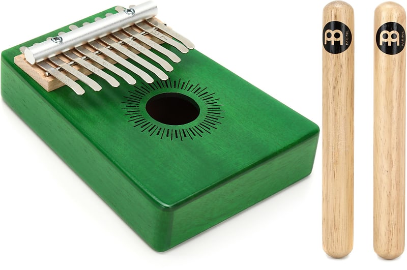 Sela SE243 Mahogany Kalimba 10-key - Green Finish Bundle with | Reverb