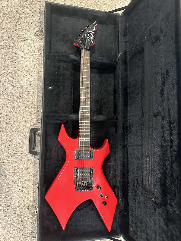 1987 BC Rich Warlock Platinum series Red with ohsc | Reverb