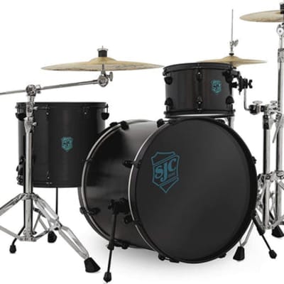 SJC Custom Drums Pathfinder Series 3-Piece Shell Pack - Black | Reverb