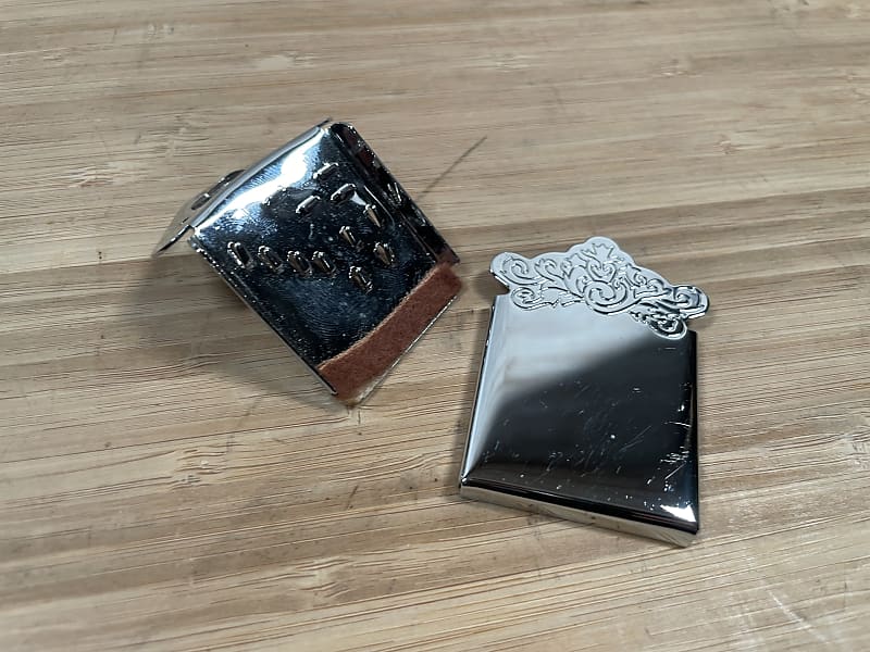 Mandolin 8-String Tailpiece and Cover - Nickel | Reverb