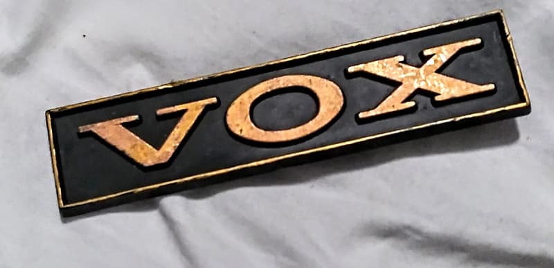 Vox Amp Logo For Solid State Amps 60s-70s Black/Gold | Reverb