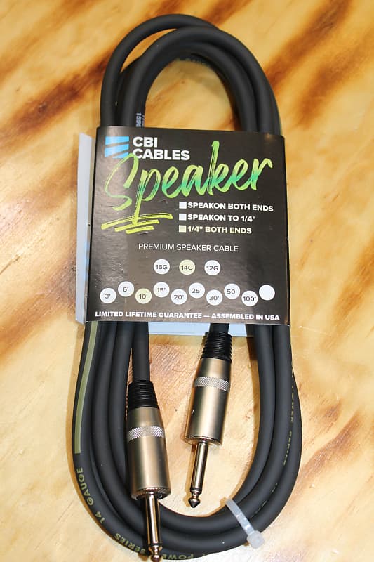 C.B.I Professional Wiring System Speaker 14 10' Cables | Reverb