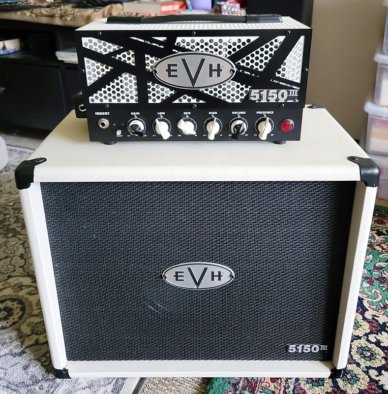 EVH LBXII 15w Tube Amp Head with 112ST Speaker Cabinet Ivory | Reverb