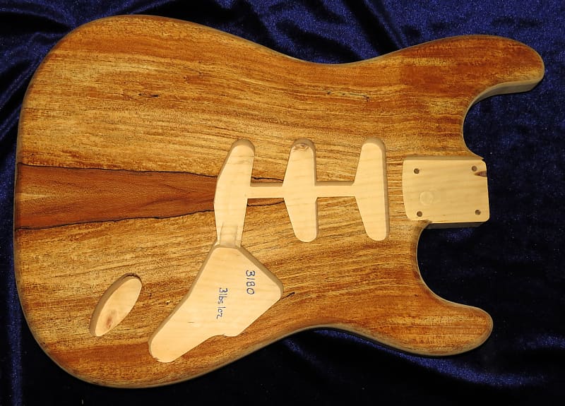 Spalted Maple Top / Aged Pine Strat body Standard Hardtail | Reverb