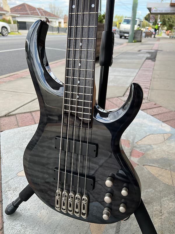 Ibanez BTB 5-String Bass Guitar | Trans Black | Reverb