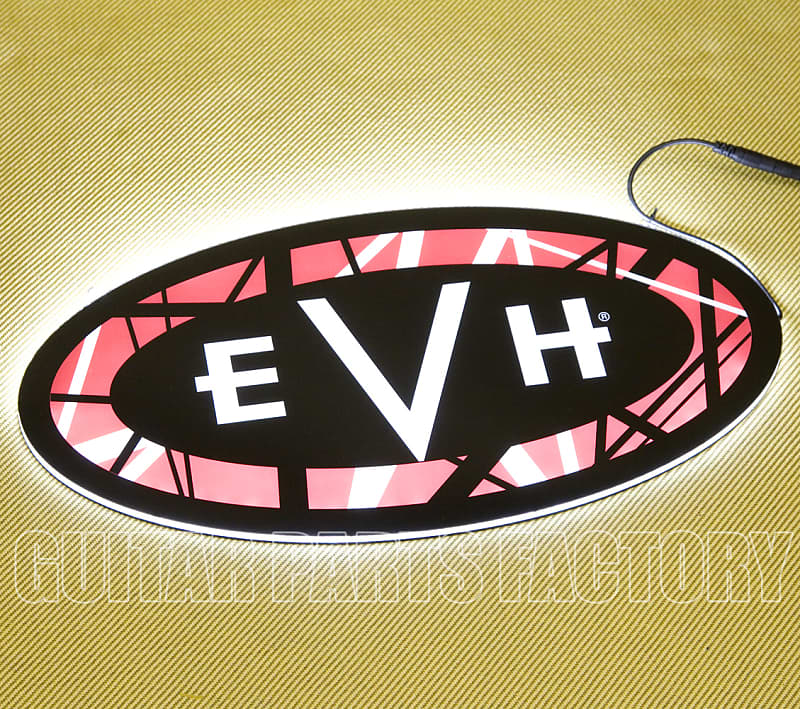 022-0315-100 Genuine EVH Guitar Light Up Logo LED Sign 18" x | Reverb