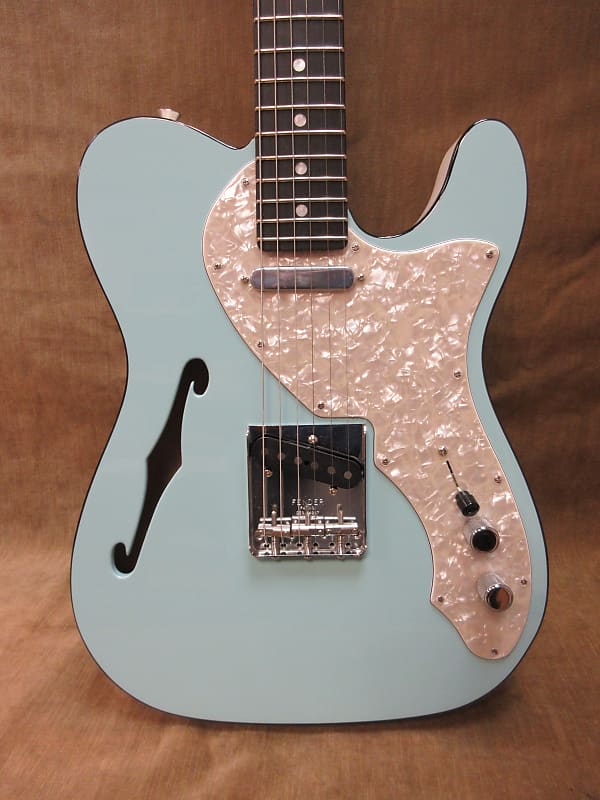 2019 Fender Ltd Ed Two Tone Telecaster Thinline Daphne Blue | Reverb
