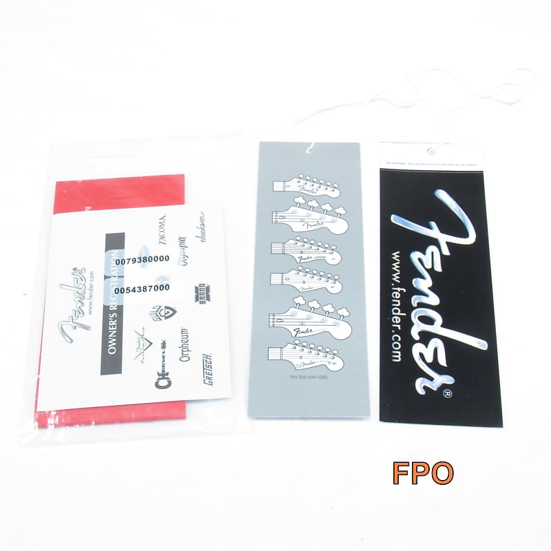 Fender Guitar Case Candy Owners Manual Tags Sticker Reg | Reverb