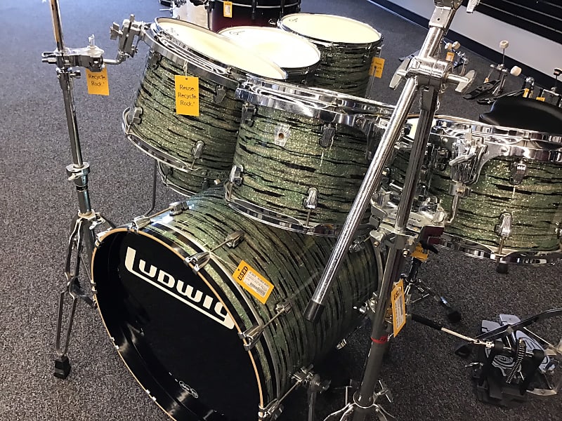 Ludwig Keystone Mint Oyster Pearl 8pc Drum Kit | Reverb