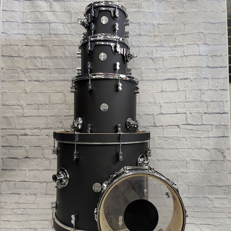 PDP Pacific Drums & Percussion 5pc Concept Maple Satin Black | Reverb