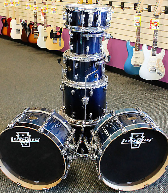 Ludwig Epic Modular Drum Kit Shell Pack, Blue Fade Finish, | Reverb