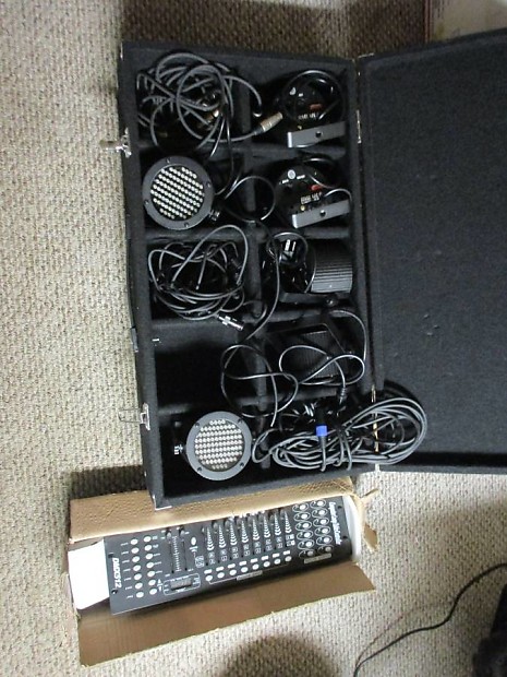 Stage Ape Lighting 6 Uplights w/ Road Case DMX512 DMX | Reverb