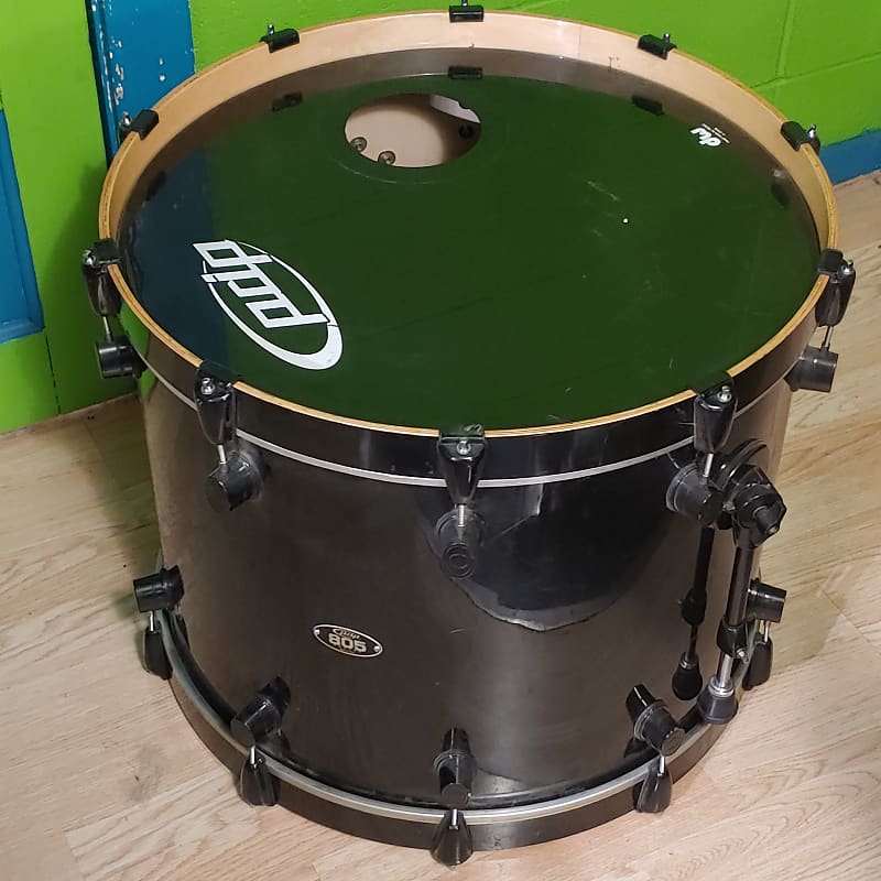 Local Kansas PDP 805 24" x 18" Birch Shell Bass Drum - Black | Reverb