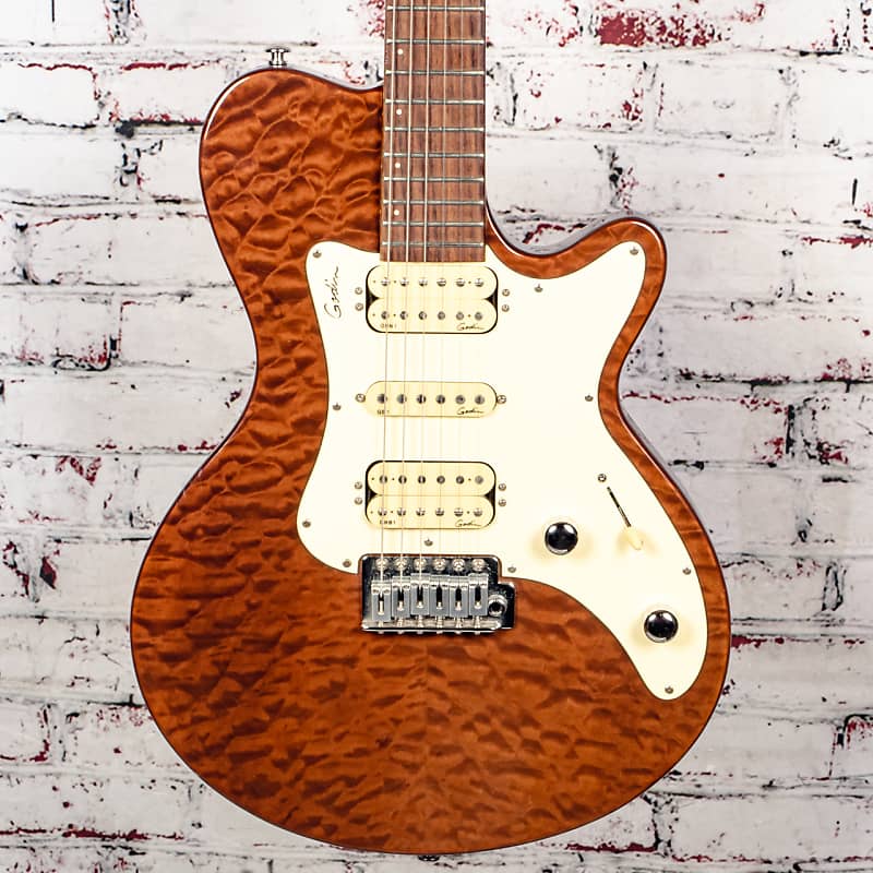 Godin - SDXT Electric Guitar, Brown Quilt Top - x5598 - USED | Reverb