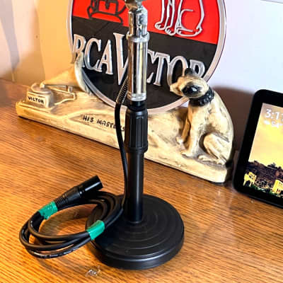 Vintage 1950's ASTATIC DN-50 Dynamic Microphone with desk | Reverb