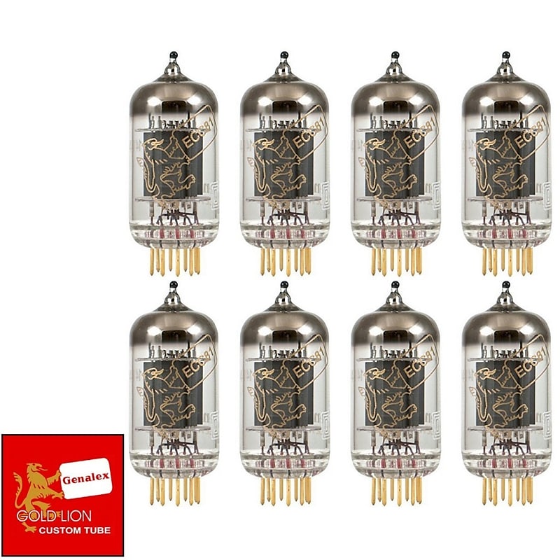 New Matched Octet (8) Genalex Gold Lion 12AT7 / ECC81 Gold | Reverb