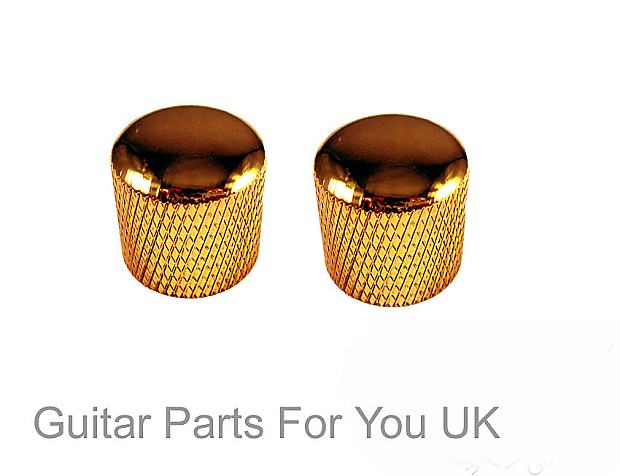 Gold Metal Domed Speed Knob Set Of 2 New Electric | Reverb Australia