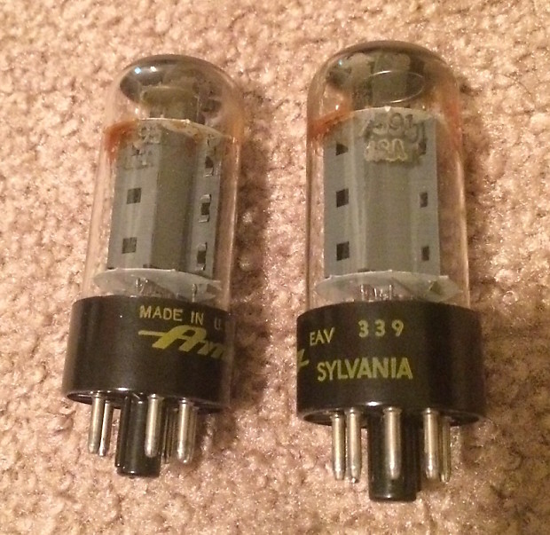 Matched Pair 7591 Power Tubes - Ampeg/Sylvania | Reverb