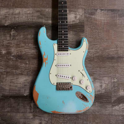 AIO HRS Relic Stratocaster - Sonic Blue | Reverb