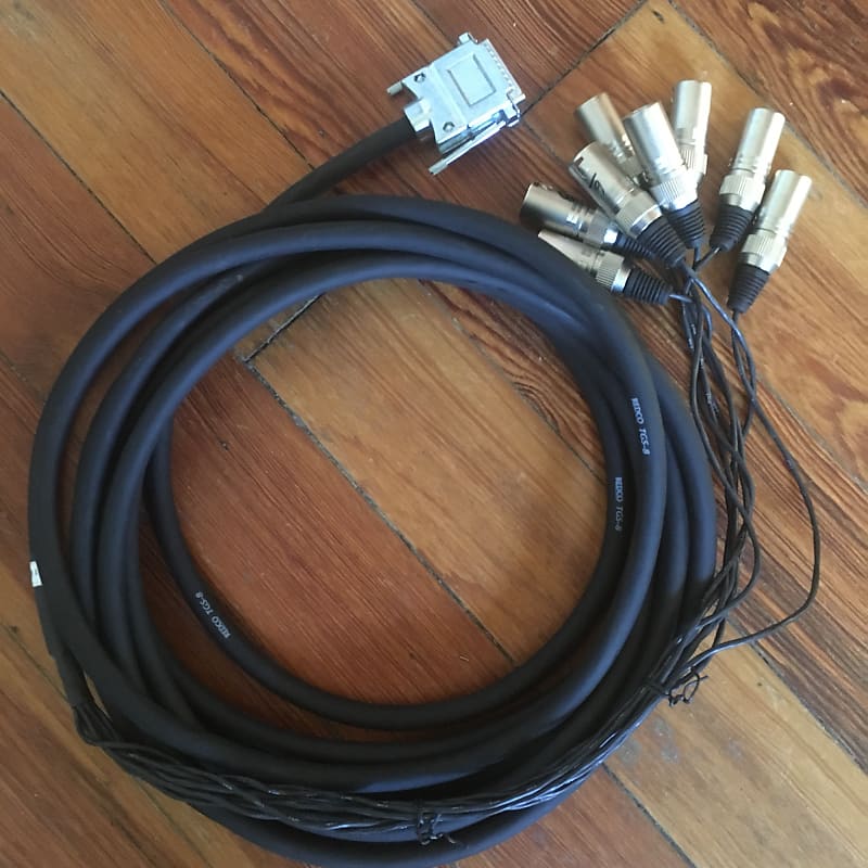 Redco TGS-8 XLR male to DB25 snake cable 25' | Reverb
