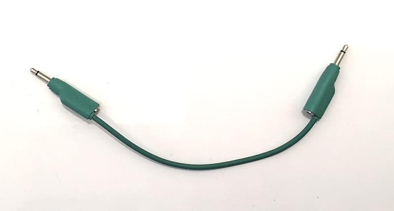 Stacking skin patch cable for Eurorack Green 45cm | Reverb