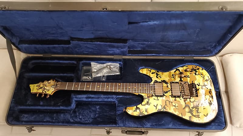 Rare Schecter C1-FR Camo 2009, with case | Reverb