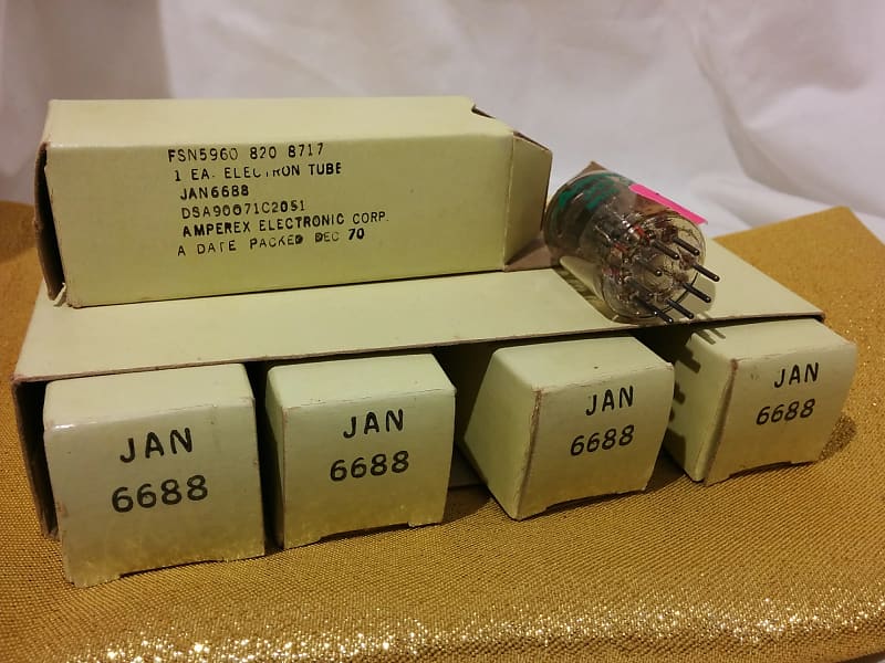 One (1) Amperex NOS IOB JAN 6688 Vacuum Tube E180F EF180 | Reverb