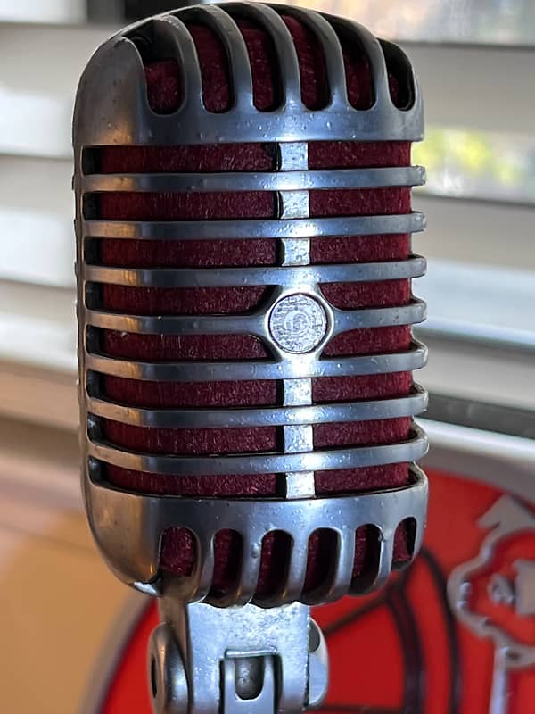 Vintage 1960's SHURE 55SW Microphone, working great w/stand & | Reverb