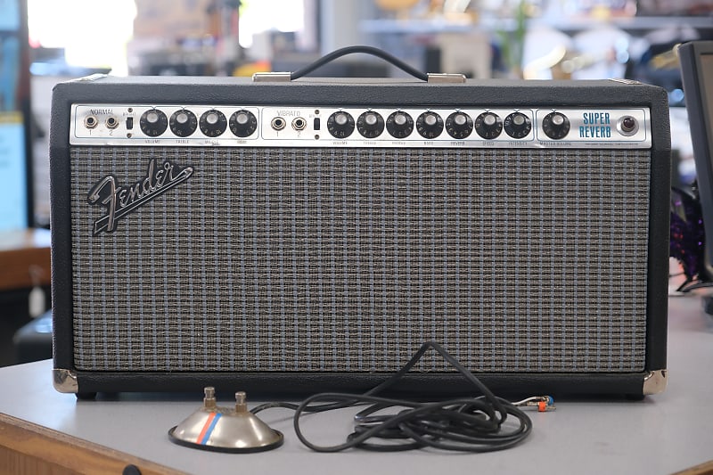 Fender SUPER REVERB 1970'S - BLACK, SILVER FRONT | Reverb