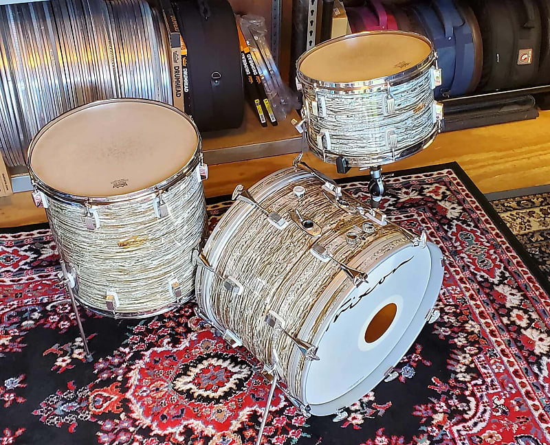 Trixon Luxus 3pc drum Set - Beechwood Blue Oyster Pearl | Reverb